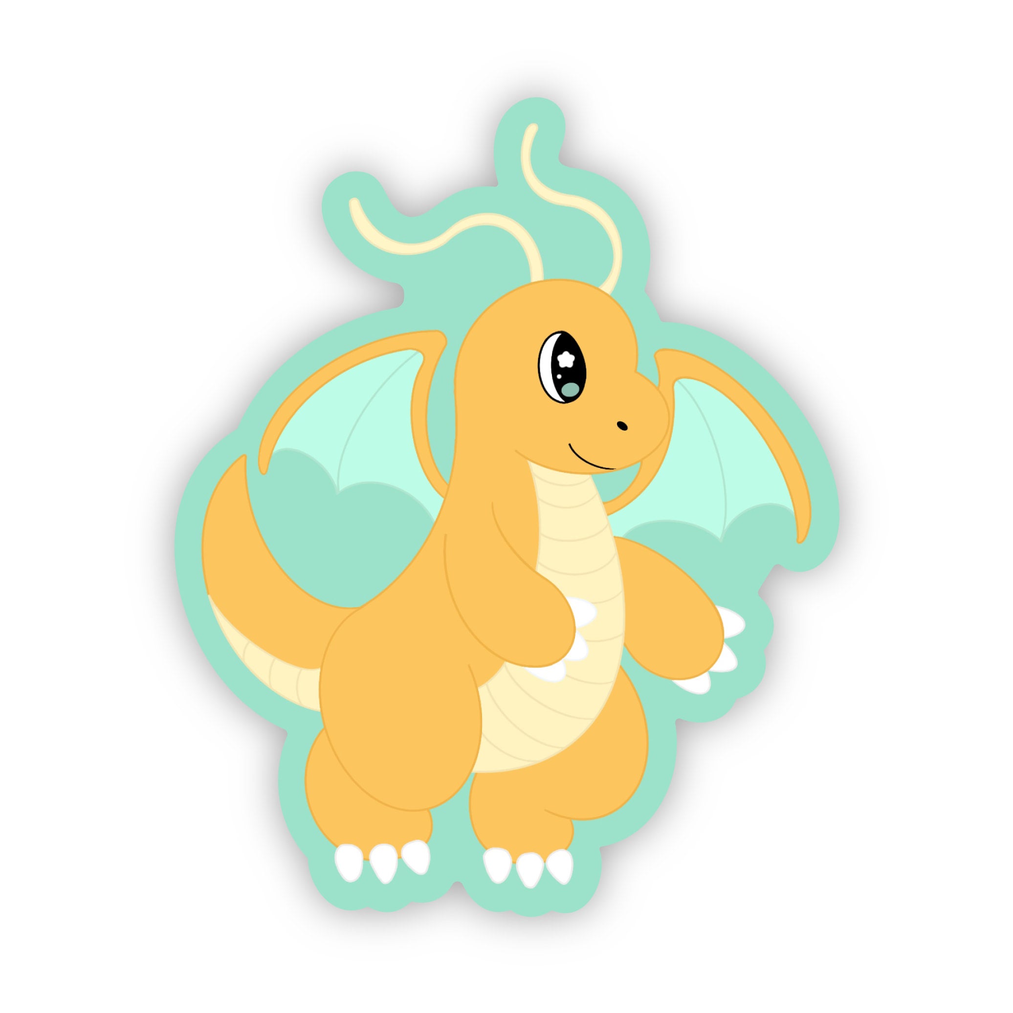 Dragonite and Shiny Dragonite Sticker | CeruleanSeaCreations. Pokémon ...